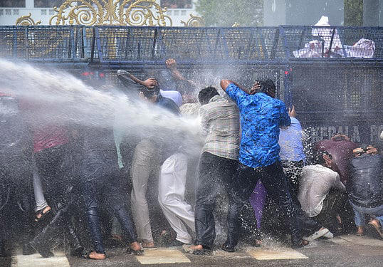 Opposition flags contamination in police water cannons; government ...