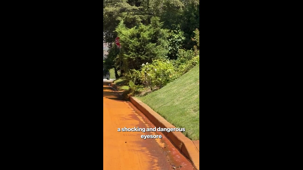 Mystery liquid turns everything orange in posh LA neighborhood