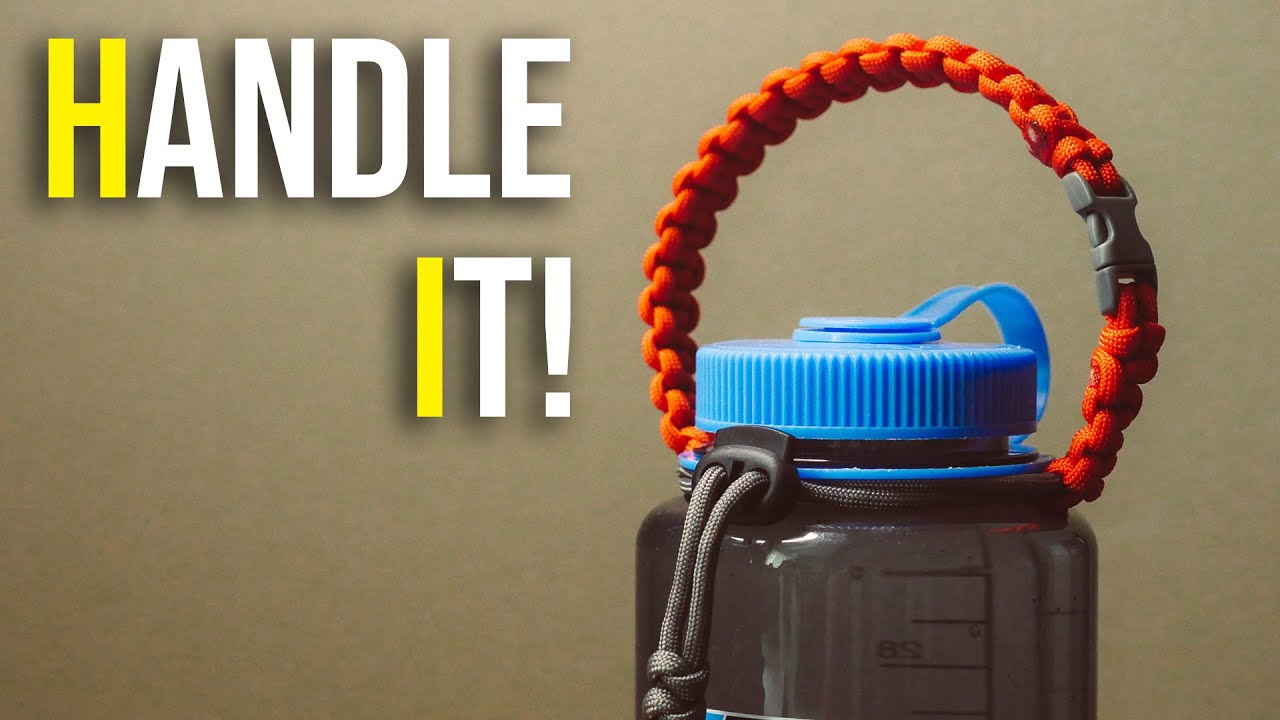 Paracord water bottle handle DIY survival gear easy step by step tutorial