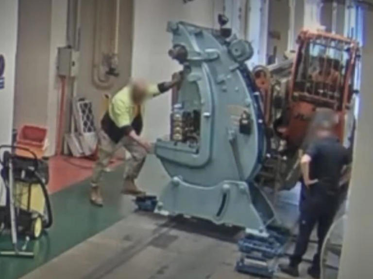 Shocking three-ton near miss stuns