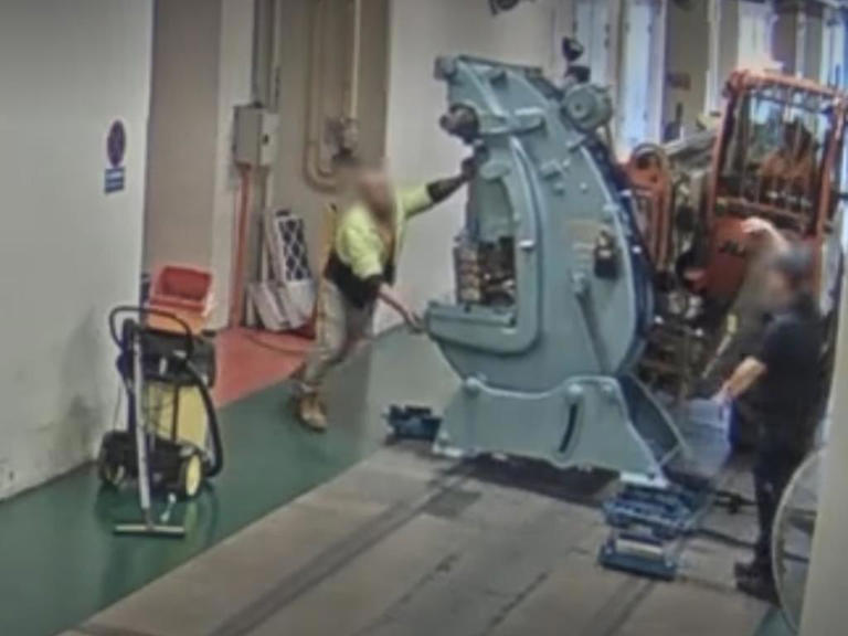Shocking three-ton near miss stuns