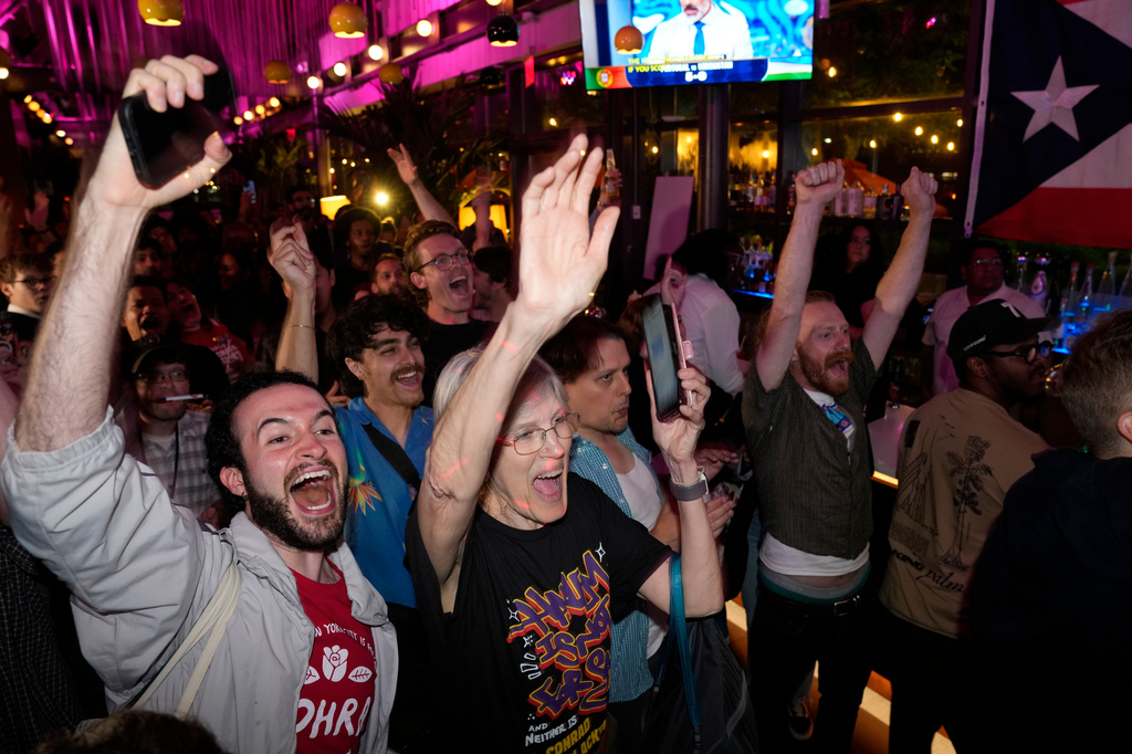 New York leads four-state primary elections, in photos
