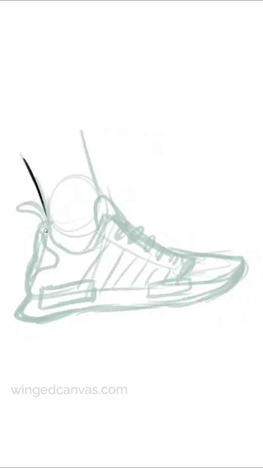 How to draw sneakers step by step beginner friendly guide