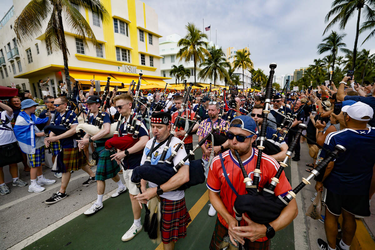Photo gallery: The Tartan Army parades along Ocean Drive