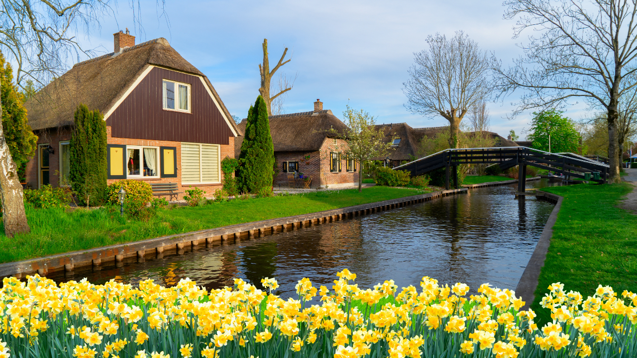 This fairytale Dutch village has no roads, only canals and boats