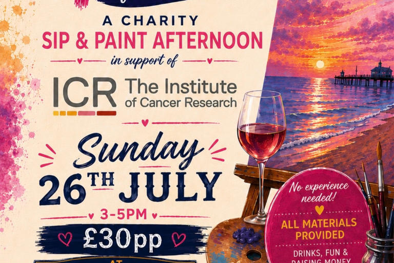 London Marathon fundraiser: charity sip and paint afternoon in Bognor
