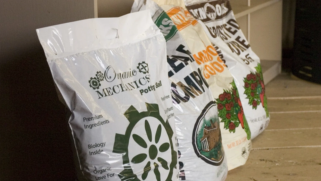 Causes and control of yellow growth in potting soil