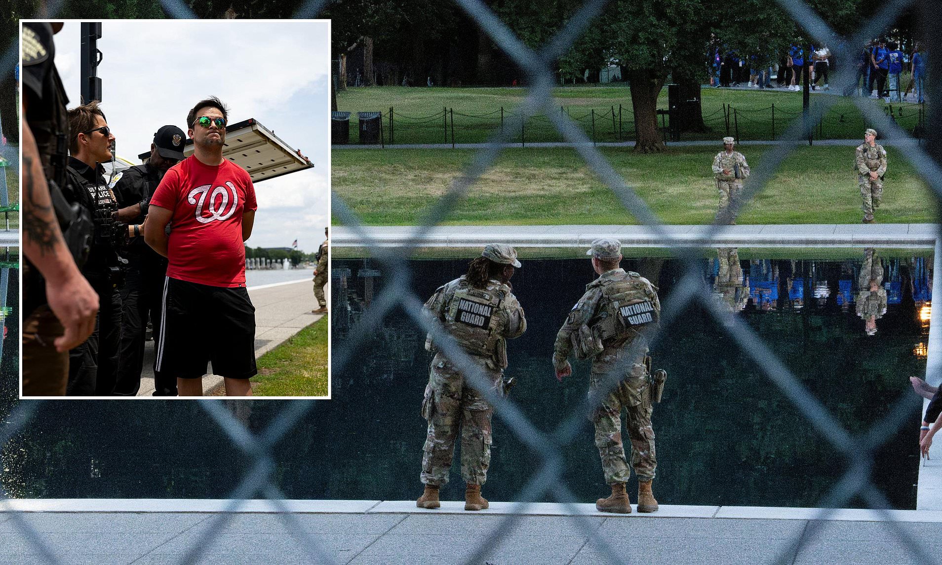 Trump erects fence around Reflecting Pool to deter vandals as foul ...