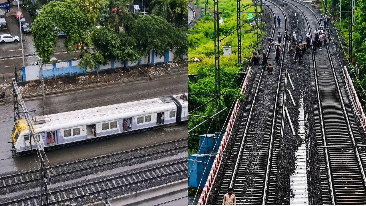 Mumbai local train hit amid heavy rain: Dadar tracks submerged, Matunga ...