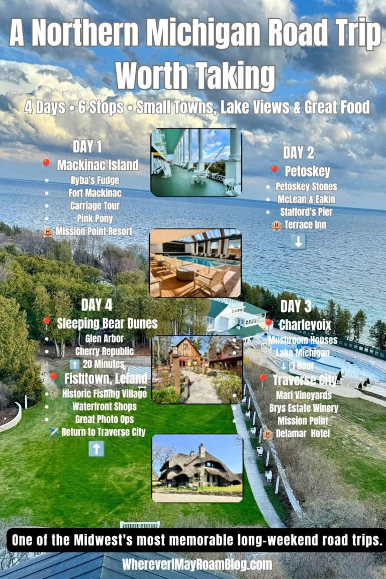 A perfect northern Michigan road trip itinerary: Scenic towns, fudge ...