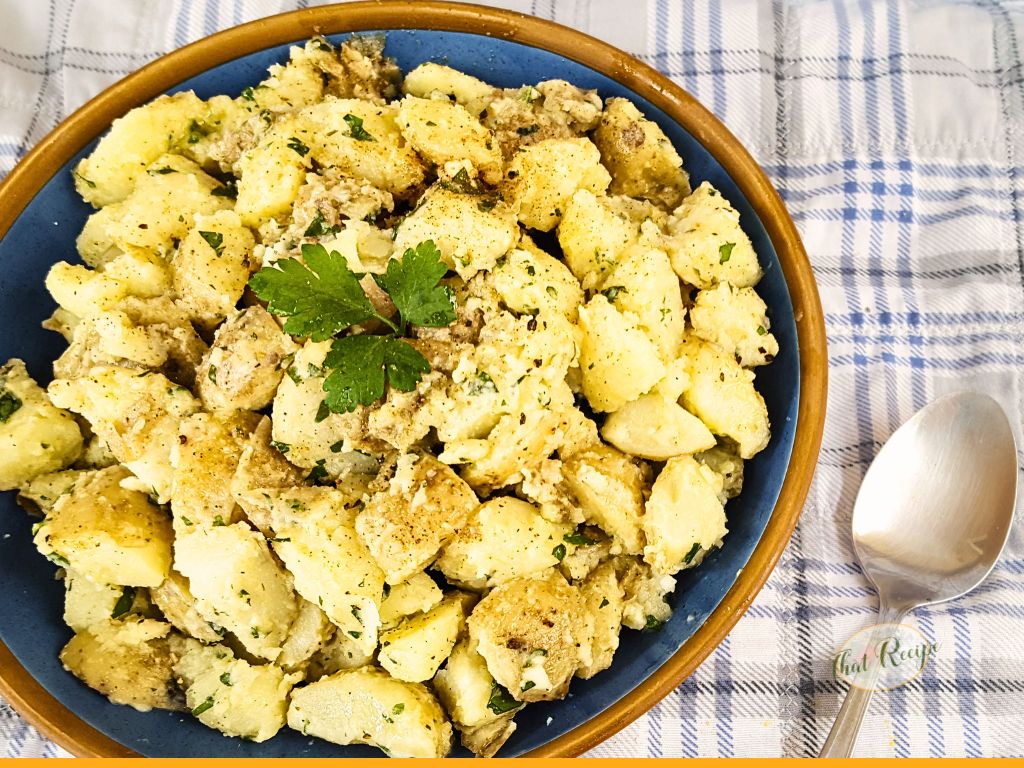 Revamp your potato salad: Herb and garlic twist