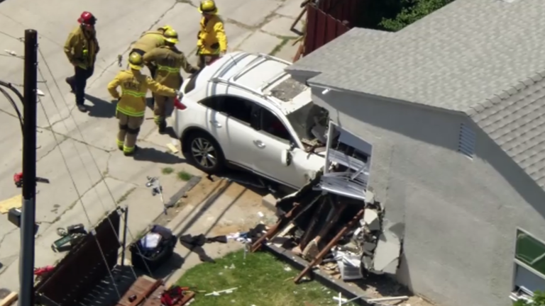 2 people in Long Beach home injured after car slams into residence
