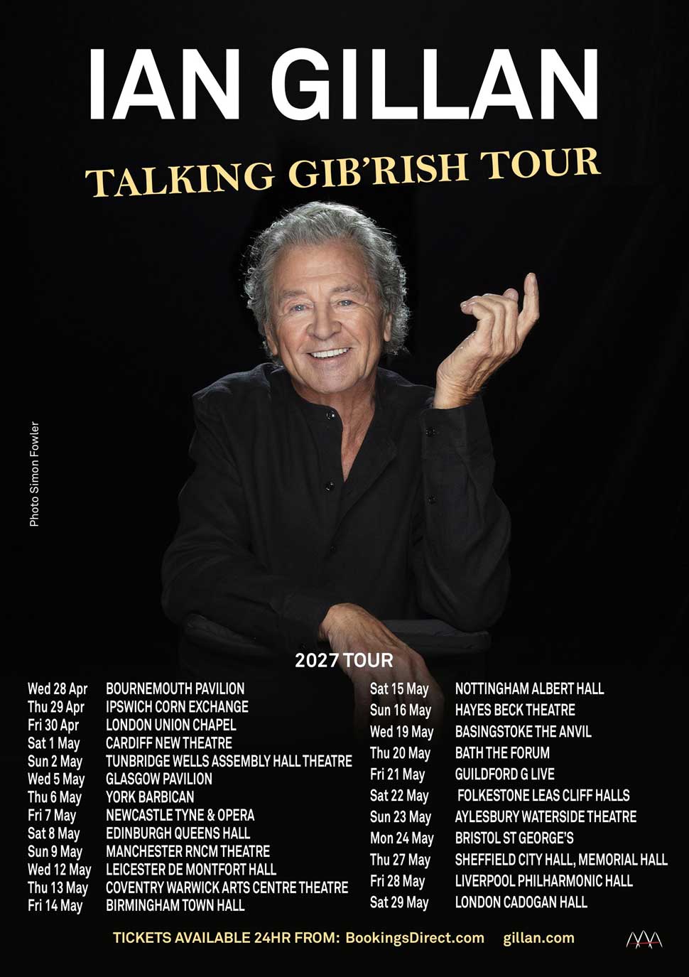 Deep Purple's Ian Gillan announces Talking Gib'rish spoken word tour