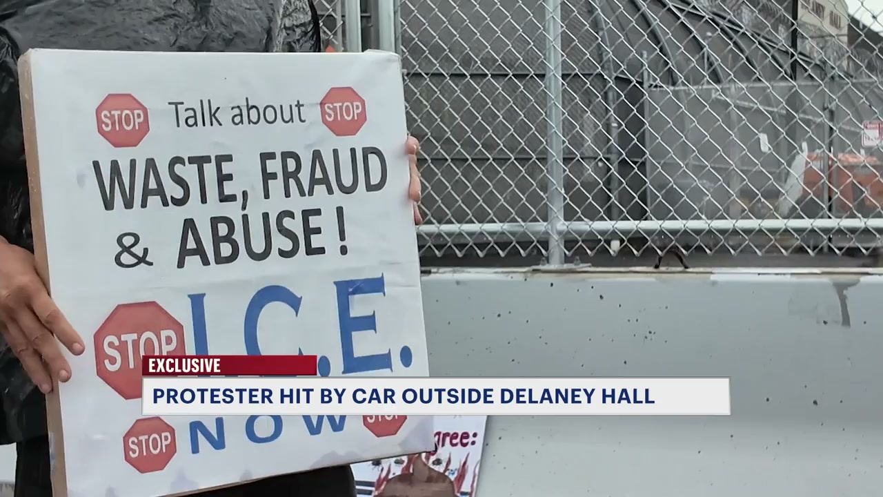 Protester hit by car outside Delaney Hall, 'They don’t get to take me ...