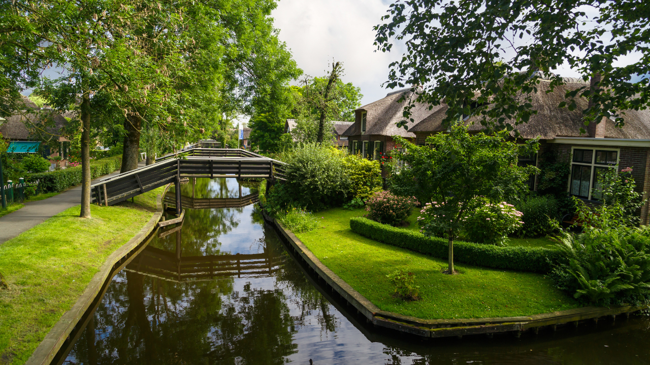 This fairytale Dutch village has no roads, only canals and boats