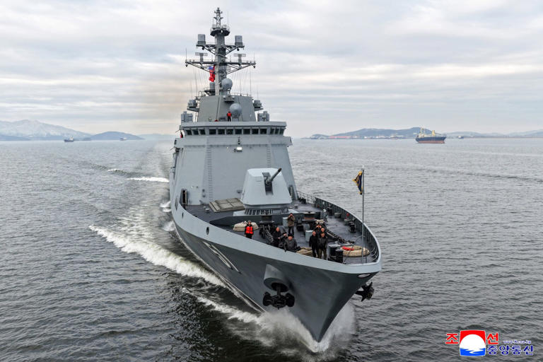 North Korea deploys new destroyer, vows to push for nuclear navy
