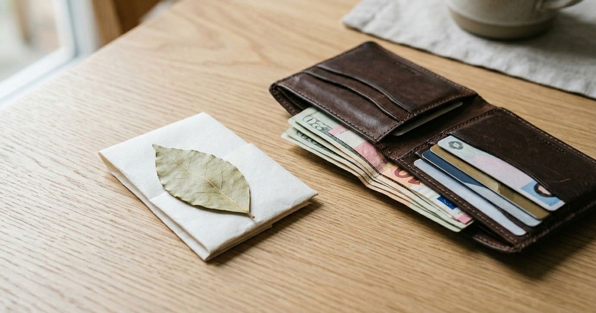 Carregar uma pequena folha de louro embrulhada em papel: para que serve ...