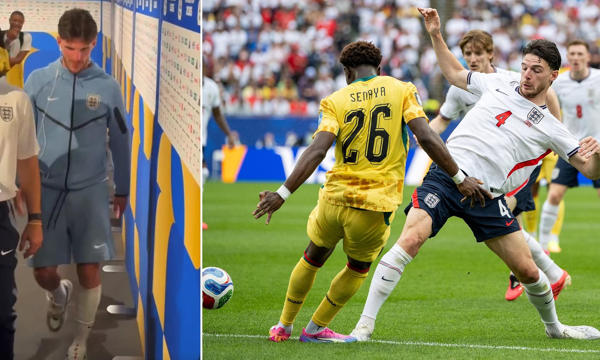 Declan Rice sparks fresh injury concerns as England star is spotted ...