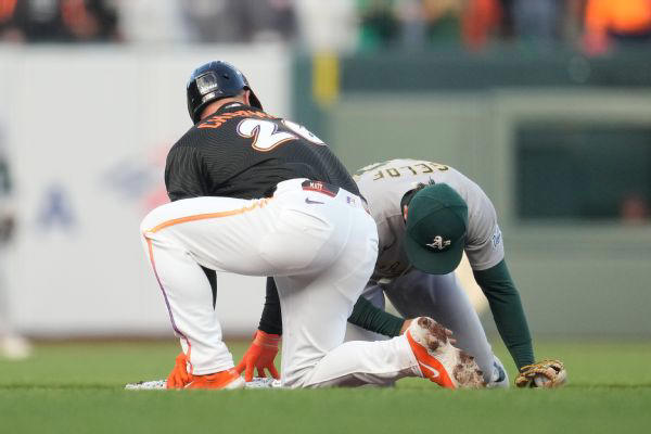 Zack Gelof's hand injured by spikes, ending 24-game hit streak