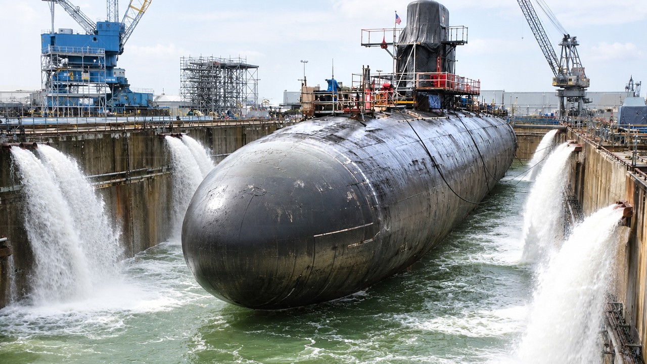 Inside massive shipyard building new US Navy mega submarine