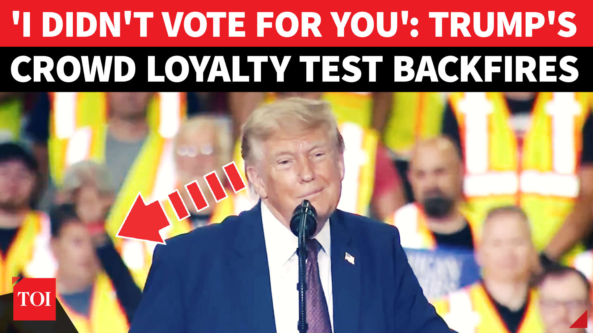 'Who didn’t vote for me?': Trump asks crowd, shock hand shoots up ...