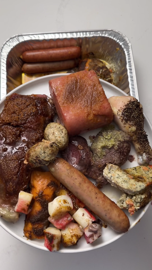 Massive one pan meat feast with nine different meats