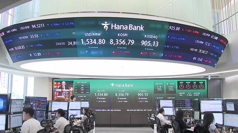 코스피 8,500선 회복...'공포지수'는 사상 최고