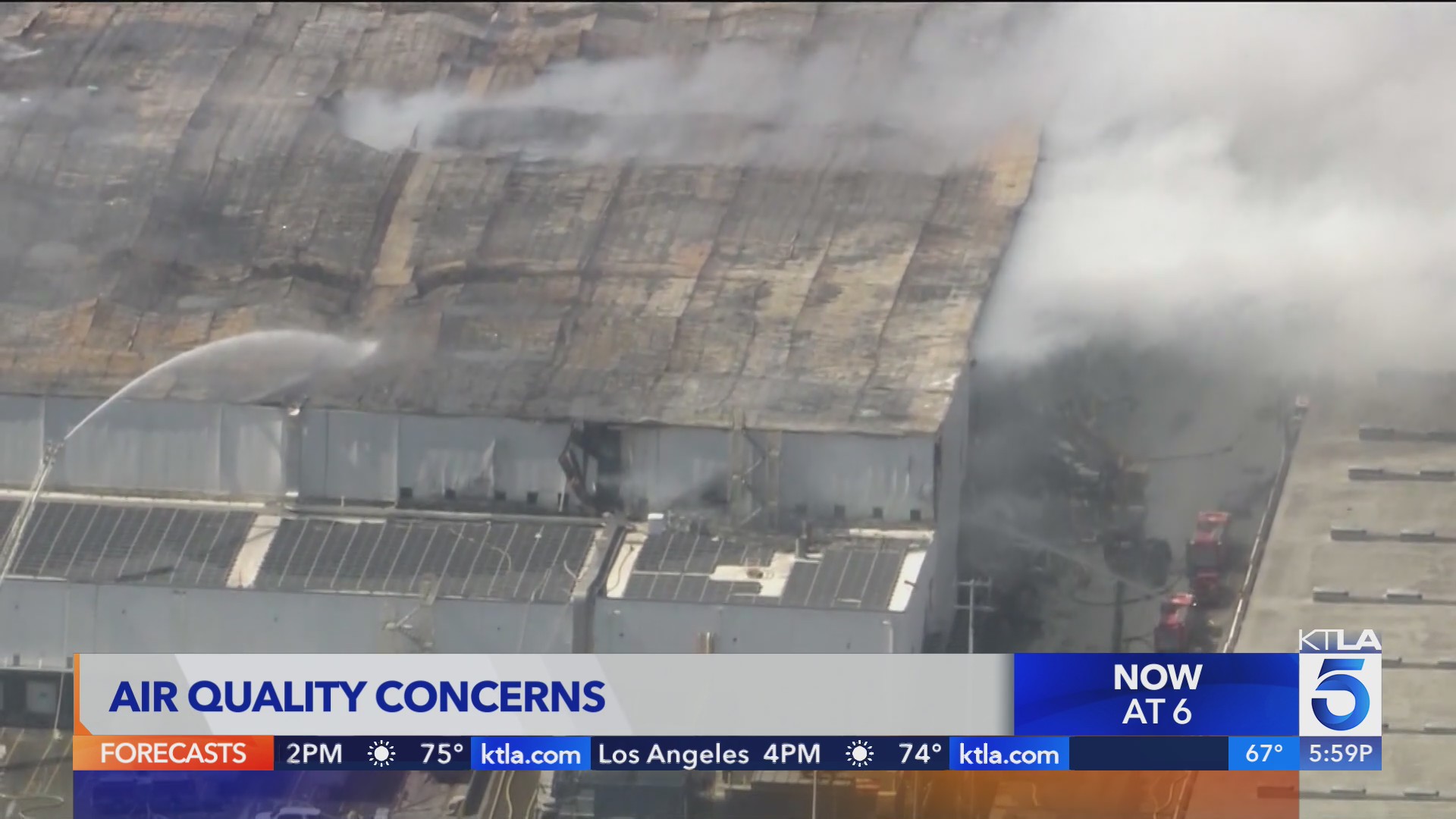 Air quality concerns remain over Boyle Heights warehouse fire