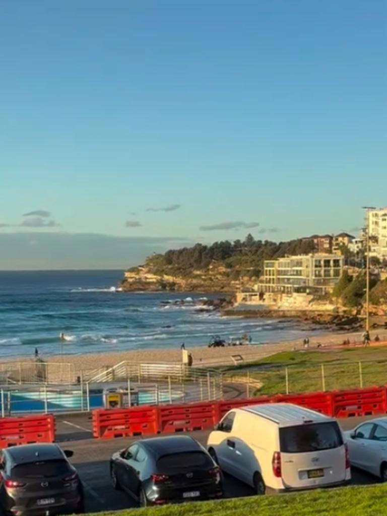 Eerie scenes as shark spotted at Bondi