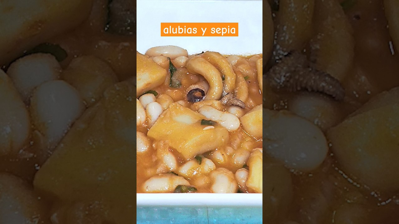 Receta de alubias con sepia