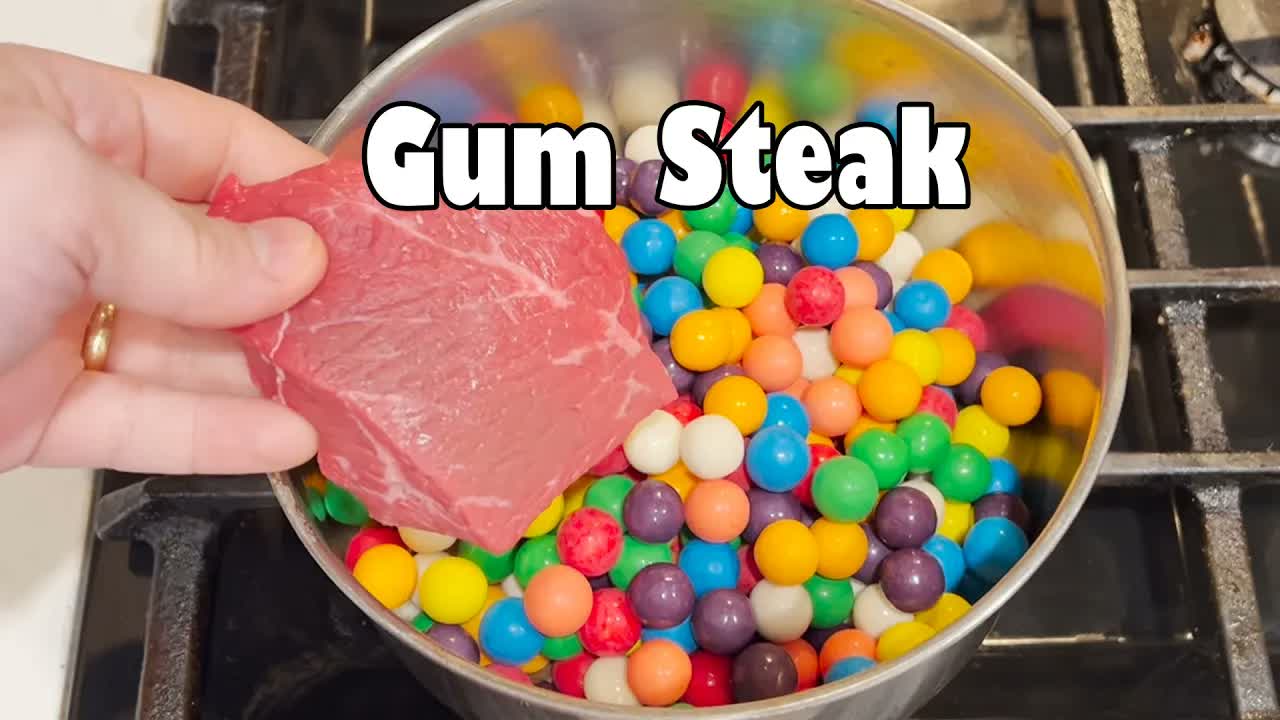 A Steak Is Boiled In Melted Gum And Somehow Gets Strange