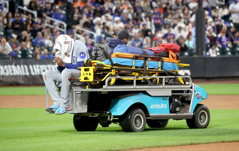Cubs pitcher Edward Cabrera carted off field in injury heartbreaker
