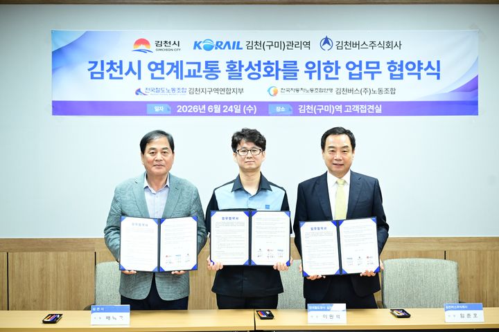 김천시·KTX 김천(구미)역·김천버스 교통편의 증진 맞손