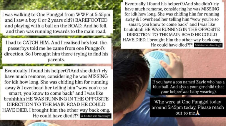 Good Samaritan who saved lost toddler from running onto road accuses ...