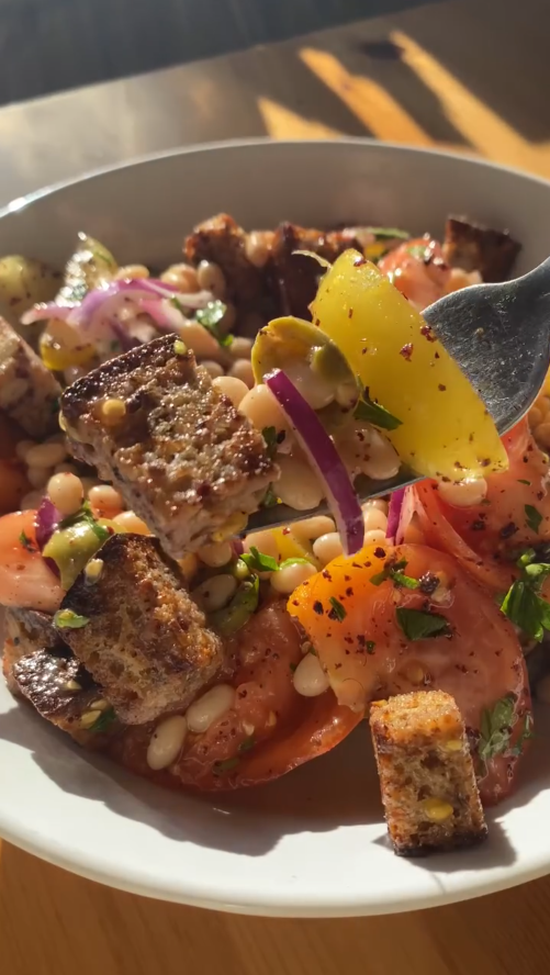 Why beans make this panzanella salad more filling