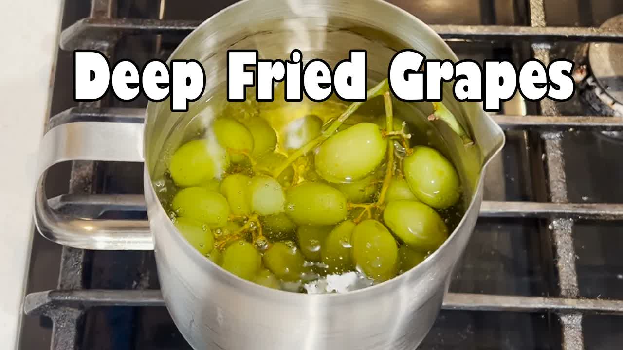 Grapes go into hot oil and come out completely different