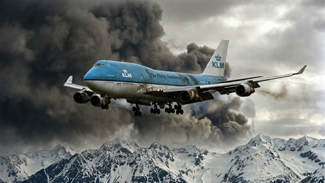 KLM 867 plunged toward Alaska after all four engines failed