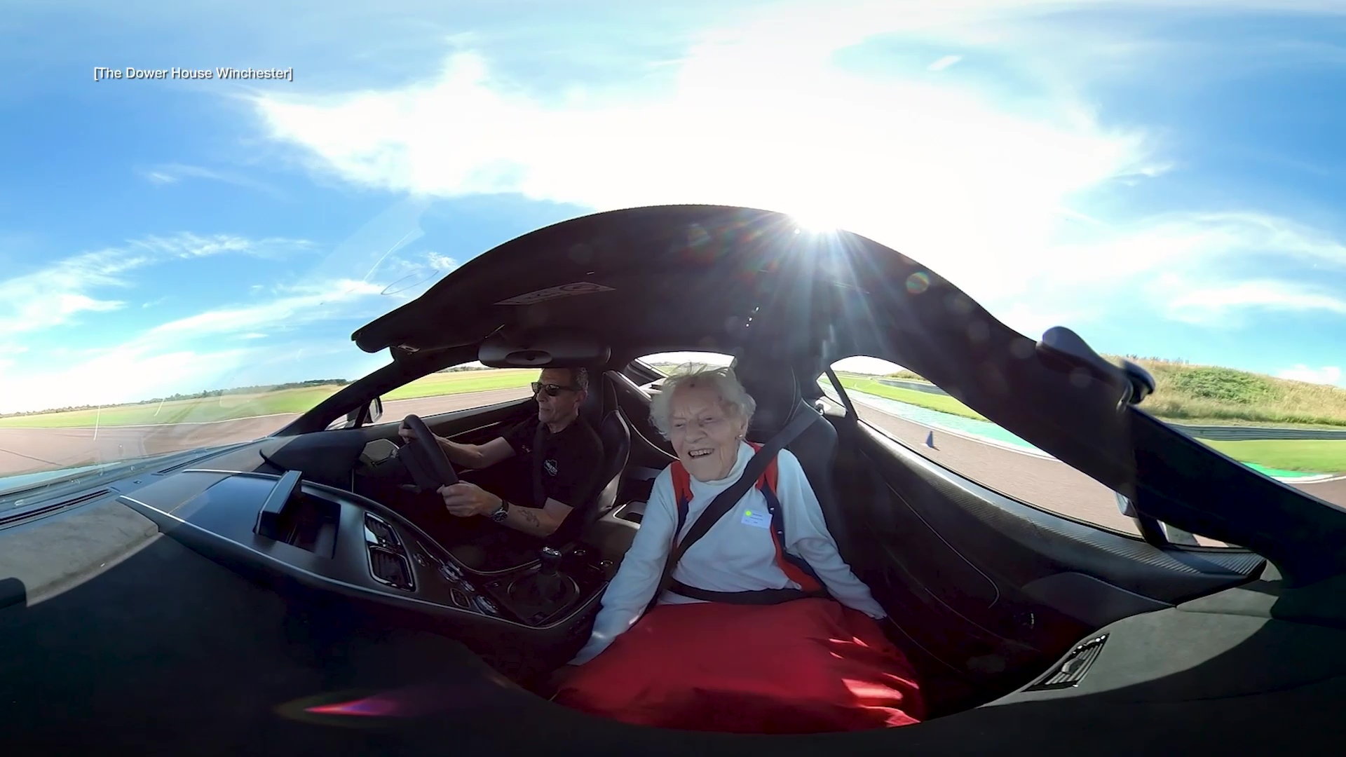 Car lover, 98, reaches 130mph on race track