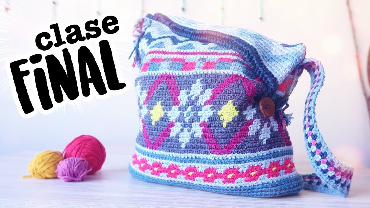 Bolso tapestry a crochet clase final del curso paso a paso completo