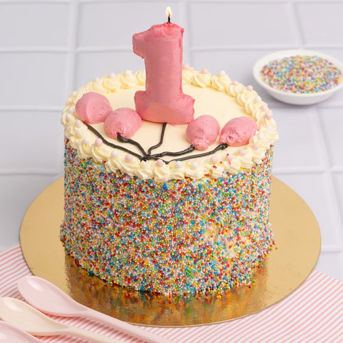 First birthday balloon cake