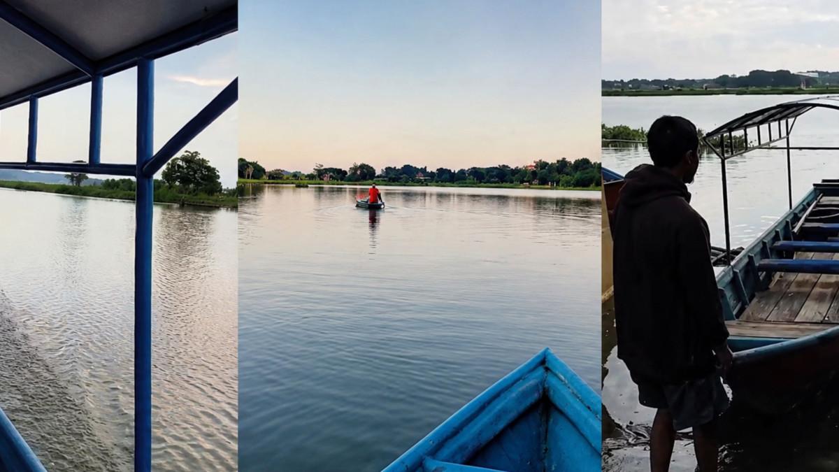 Healing di Waduk Cengklik: Pengunjung bisa keliling waduk naik perahu