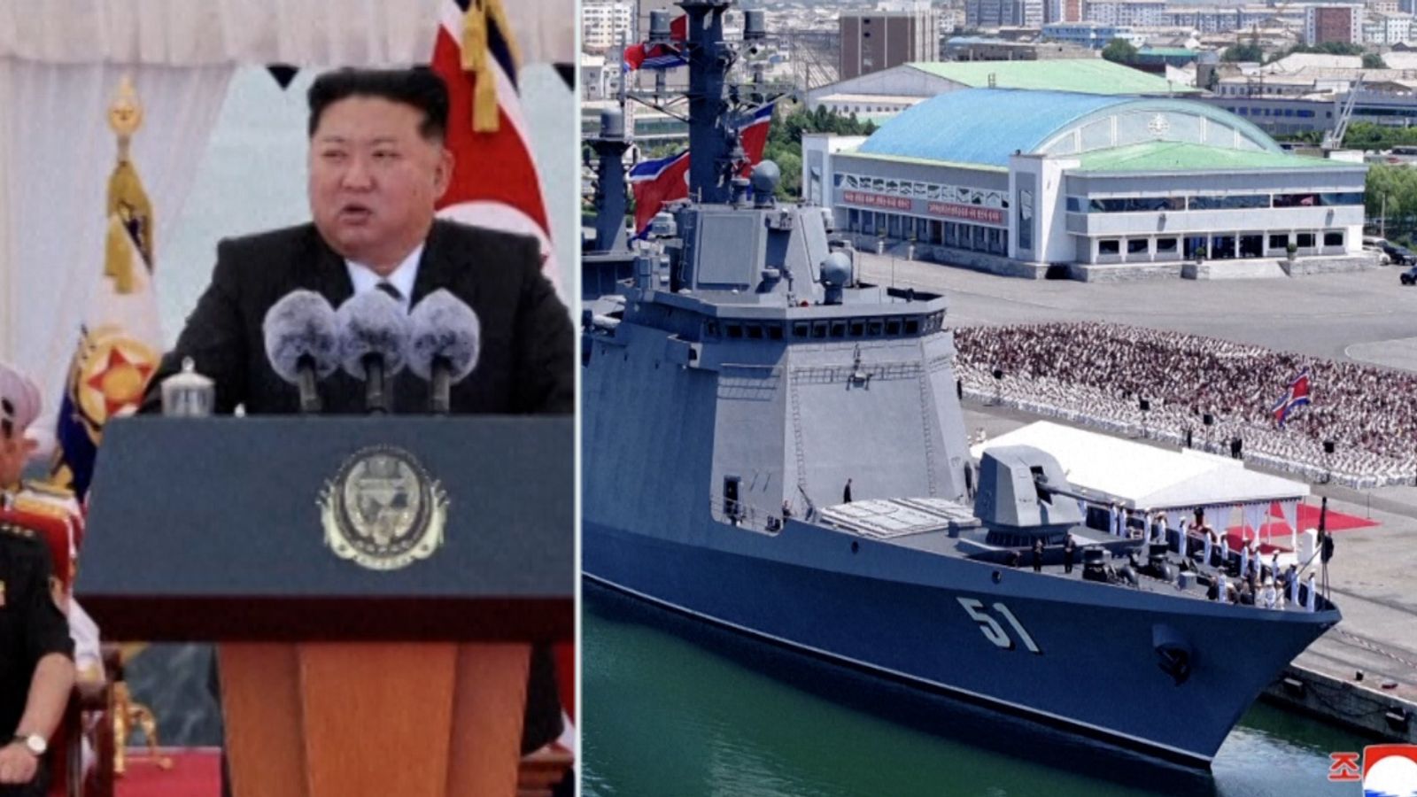 North Korea’s Kim Jong Un unveils the country's largest-ever warship