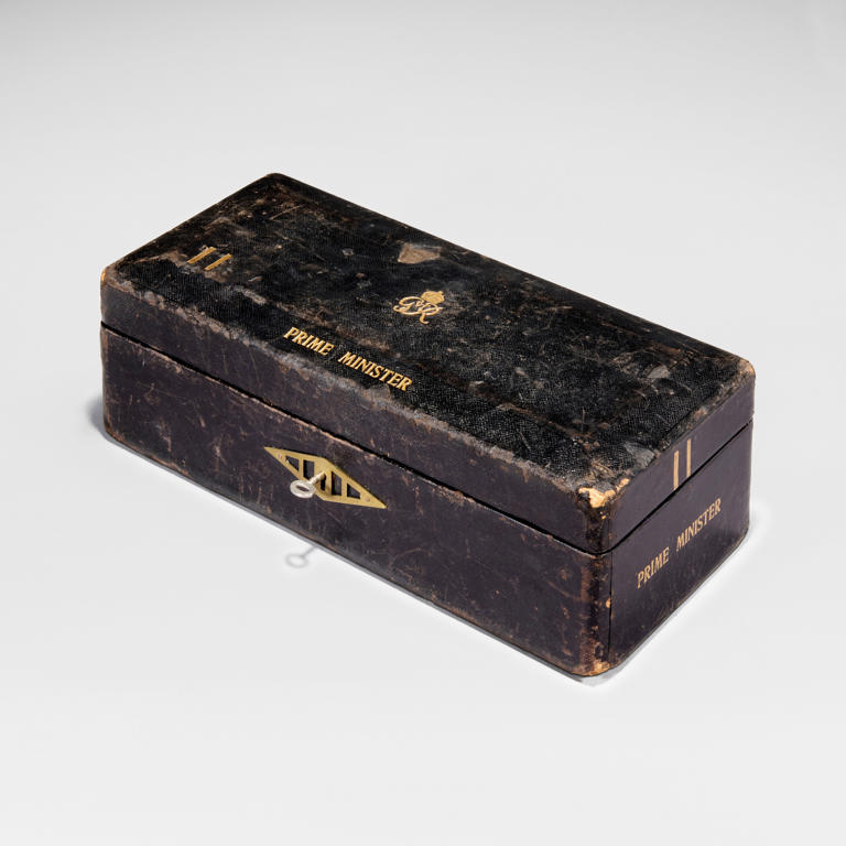 Four Churchill boxes expected to fetch up to £215,000 at auction