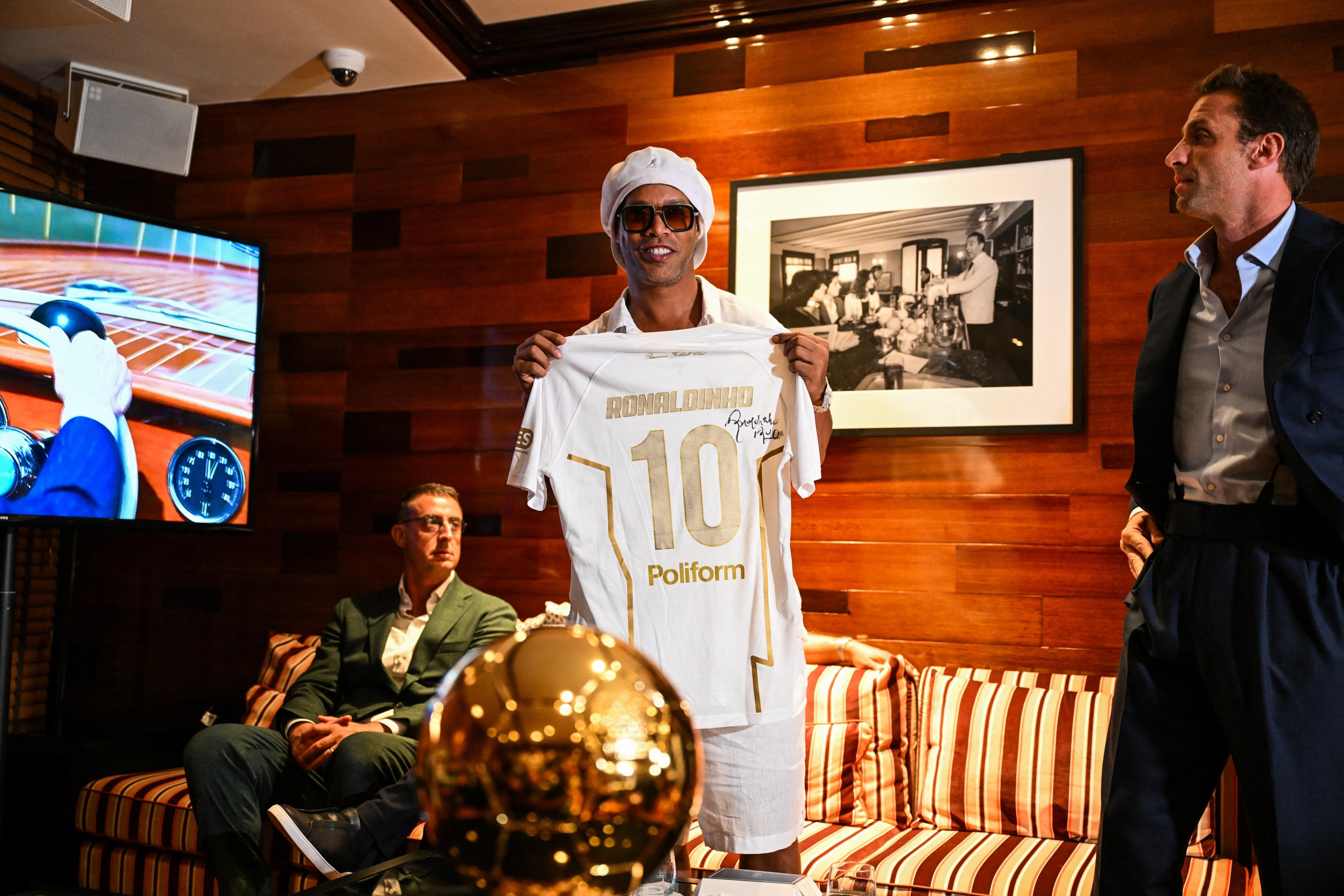 Barcelona legend Ronaldinho signs for Ravenna aged 46, will play at ...