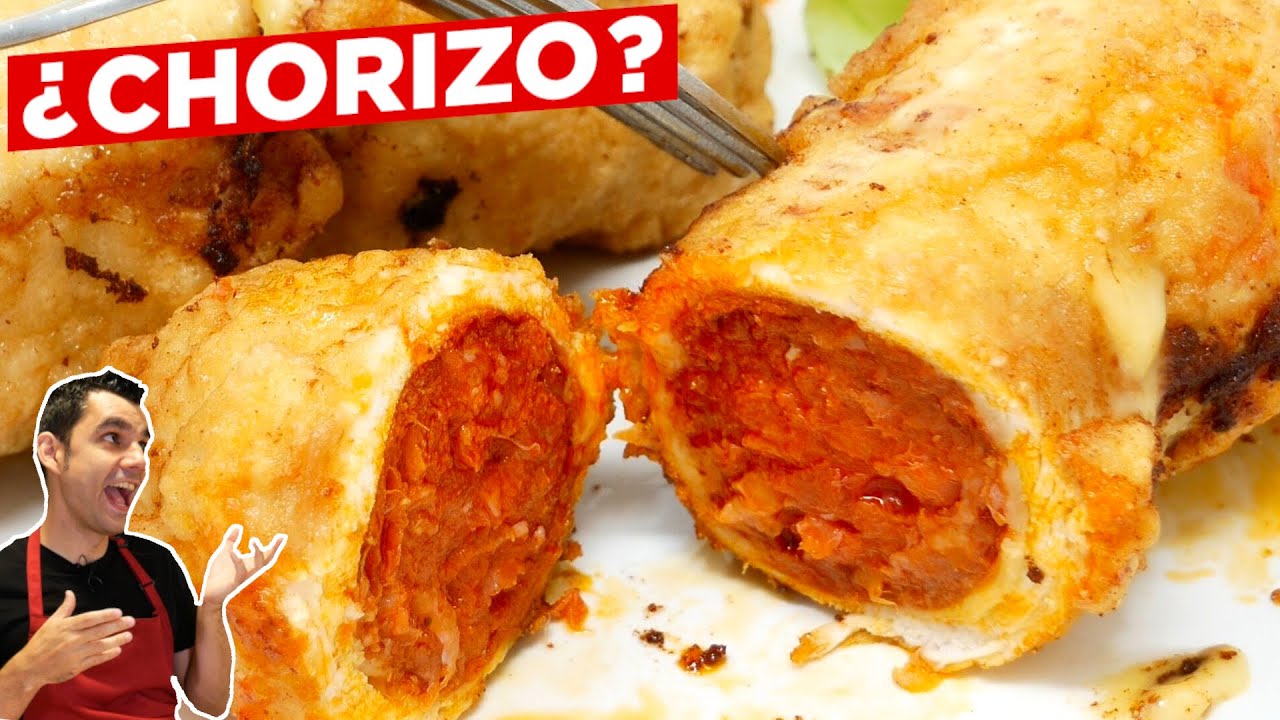 Pollo relleno de chorizo jugoso fácil y muy sabroso