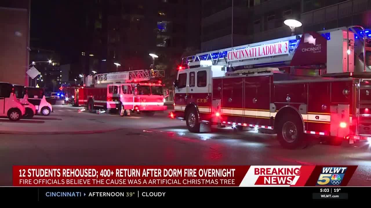 Fire at University of Cincinnati dorm displaces students