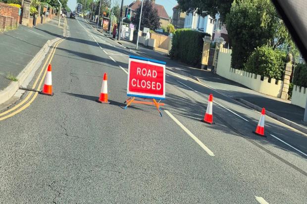 Road closed due to crash on busy route