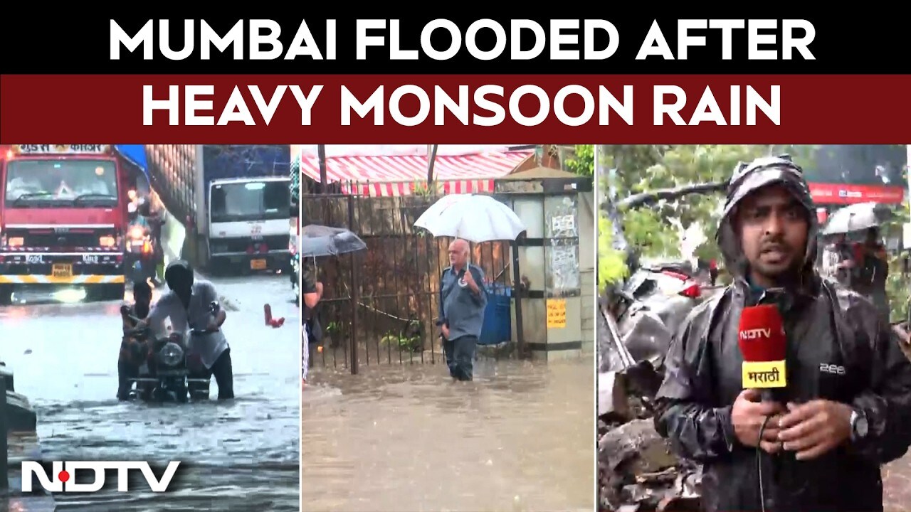 Mumbai monsoon mayhem: Heavy rain triggers waterlogging, traffic chaos