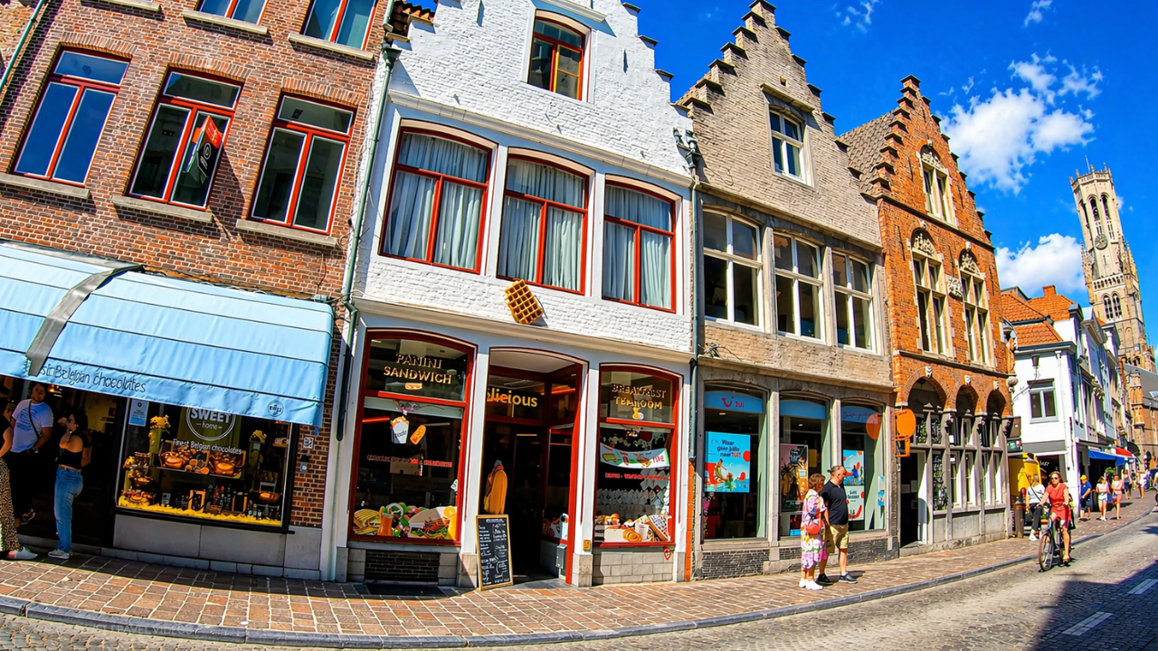 Oppdag historiske Brugge på en solrik dag (4K)