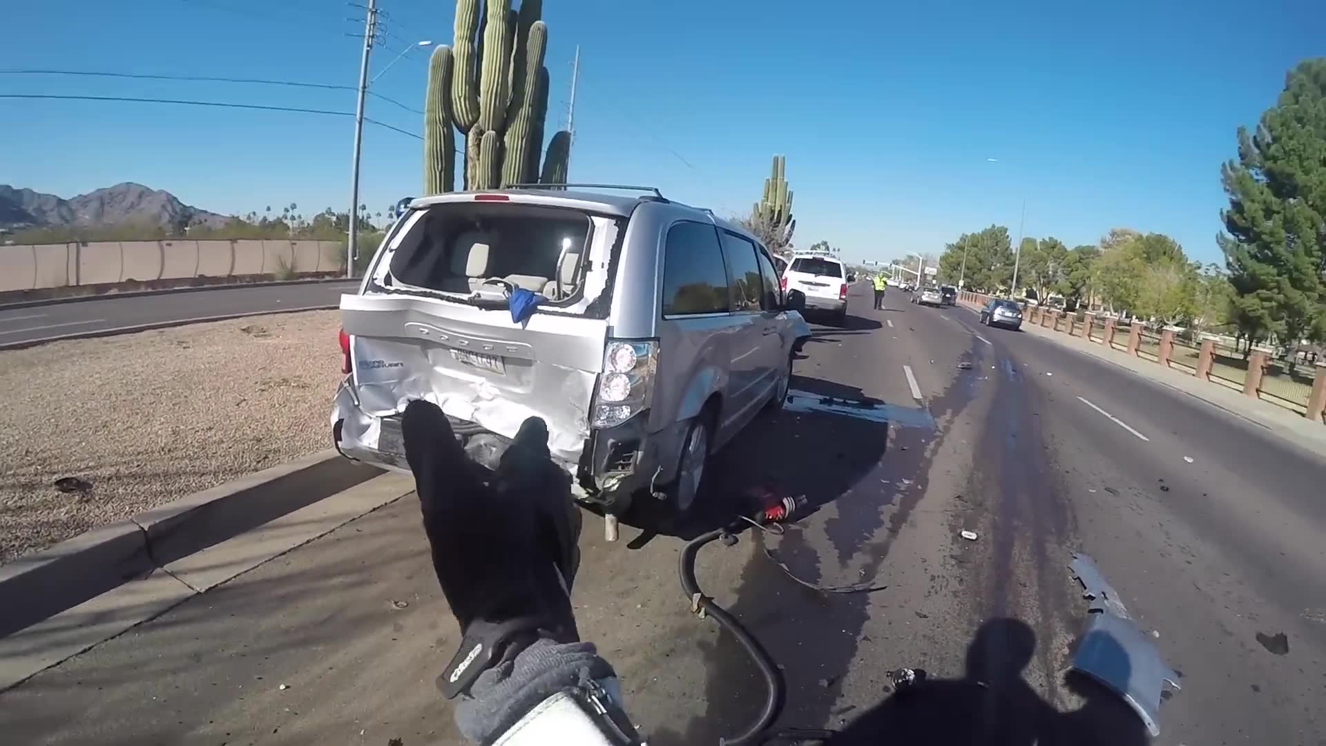 A crash unfolded feet ahead of us on the ride and my camera caught the ...